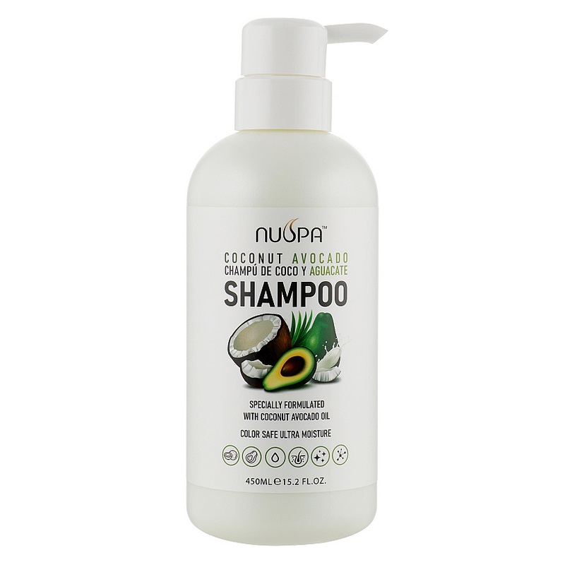 Шампунь для волос с кокосом Clever Hair Cosmetics Nuspa Coconut Avocado ...